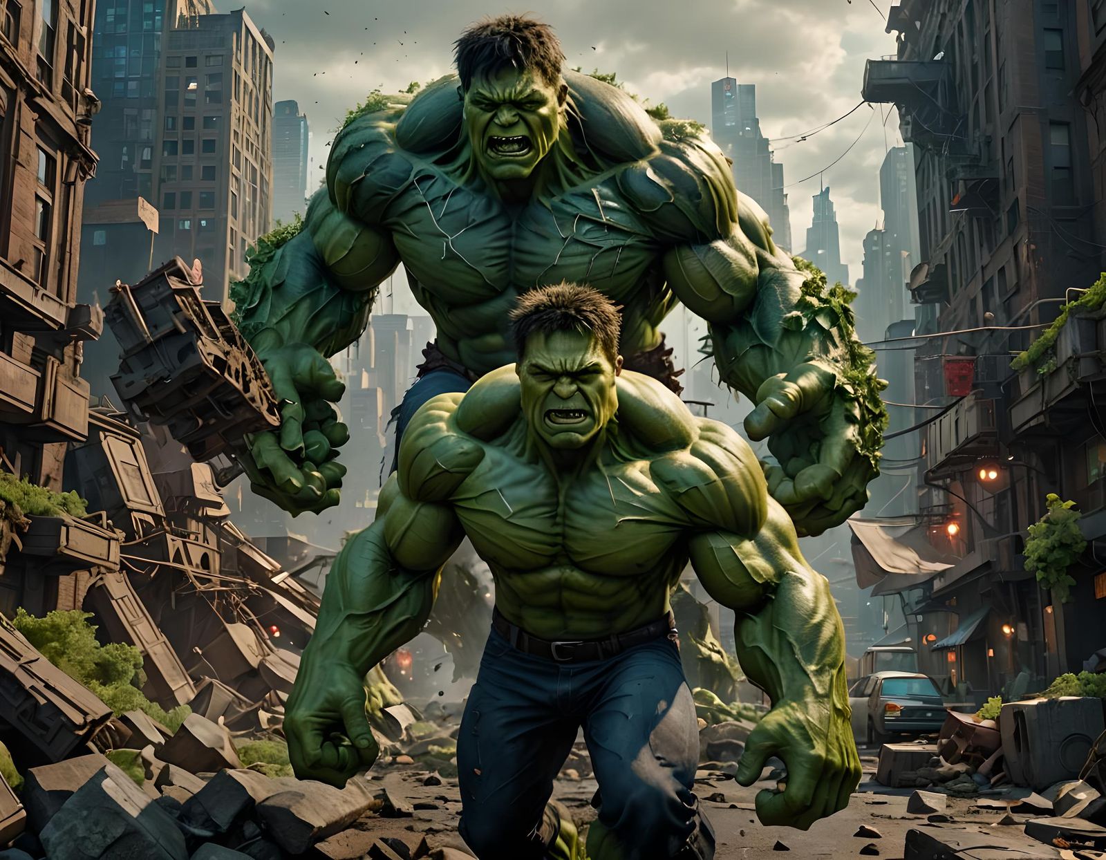 Edward norton as the hulk - AI Generated Artwork - NightCafe Creator