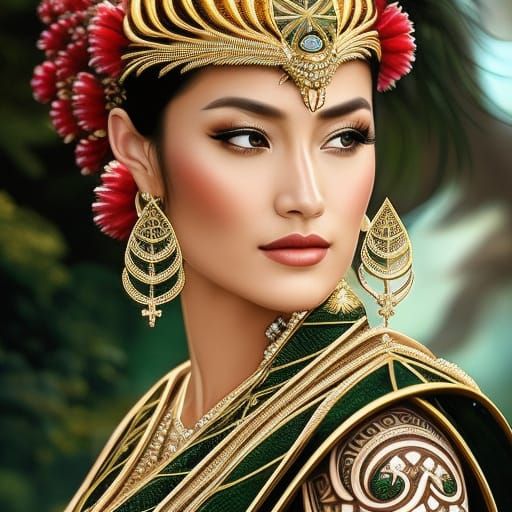 Fiercely Beautiful Thai Consort - AI Generated Artwork - NightCafe Creator