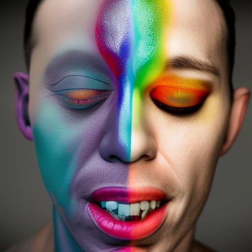 Mysterious and unnatural rainbow. Frightening. Off-kilter. Unnerving ...