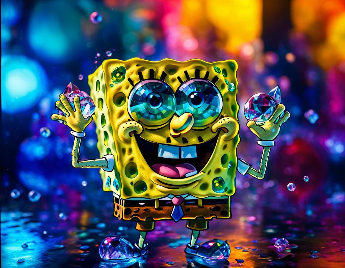 Glass SpongeBob SquarePants - AI Generated Artwork - NightCafe Creator