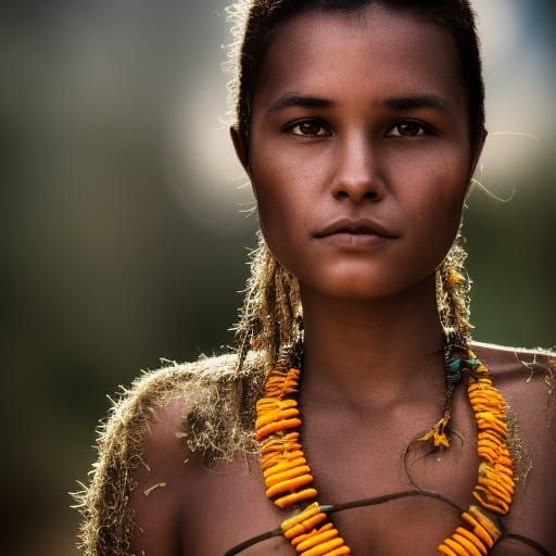 Digital Brazilian indigenous woman - AI Generated Artwork - NightCafe ...