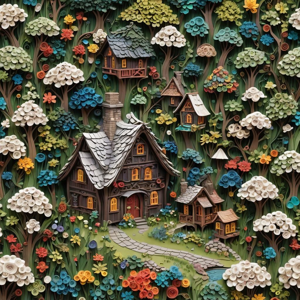 PAPER COTTAGE - AI Generated Artwork - NightCafe Creator