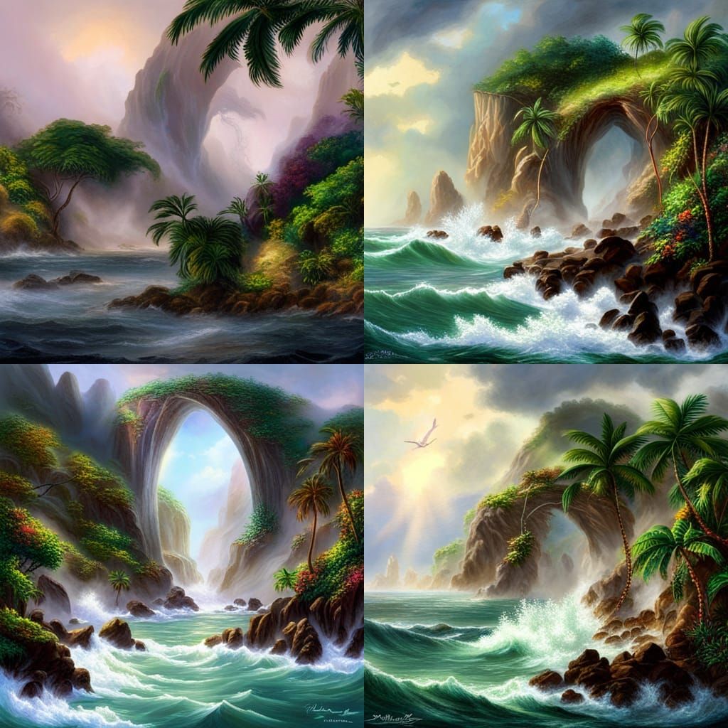 Nature's Arch - AI Generated Artwork - NightCafe Creator