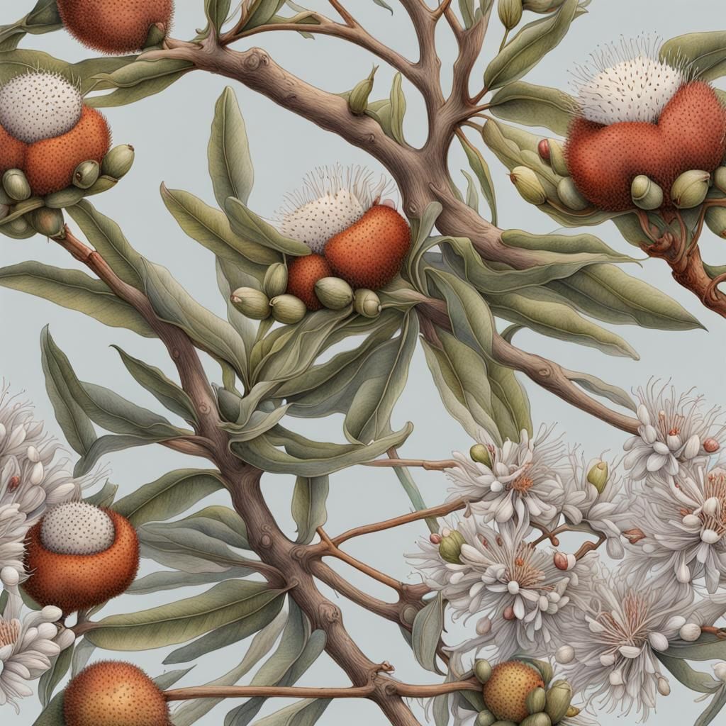 Australian native flora - botanical ink drawings - 7 of 7 - AI ...