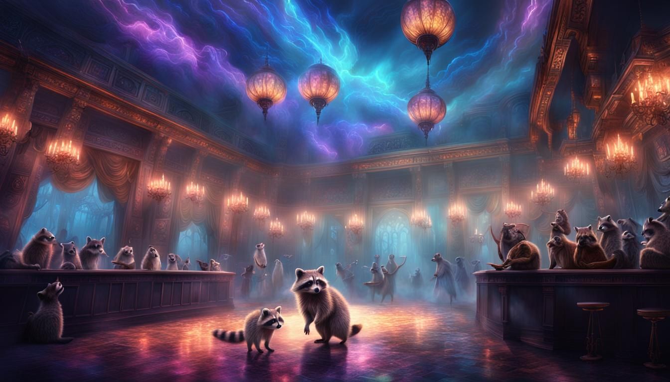 Raccoon Dance Club - AI Generated Artwork - NightCafe Creator