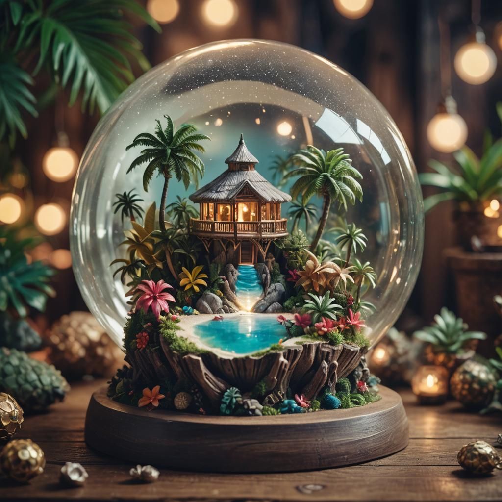 tropical island whimsy - AI Generated Artwork - NightCafe Creator