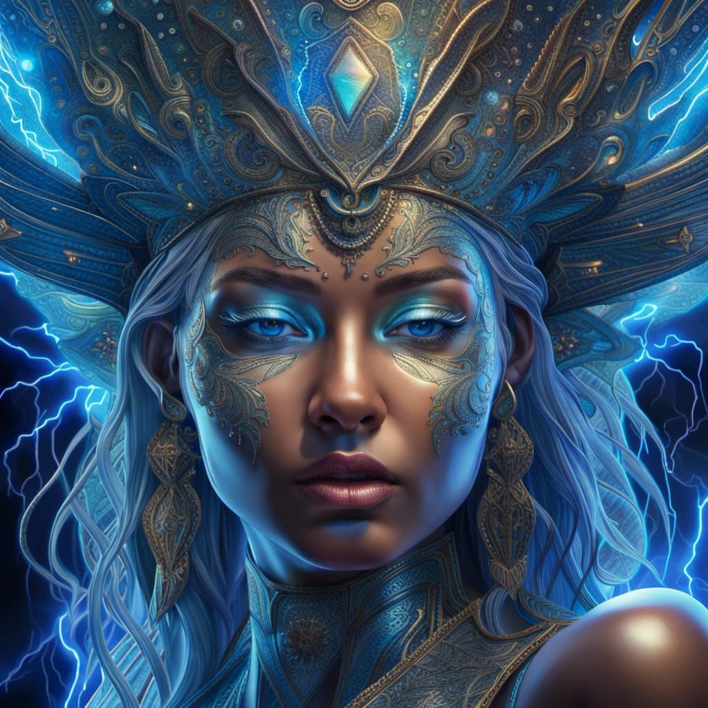 Lightning Goddess - AI Generated Artwork - NightCafe Creator