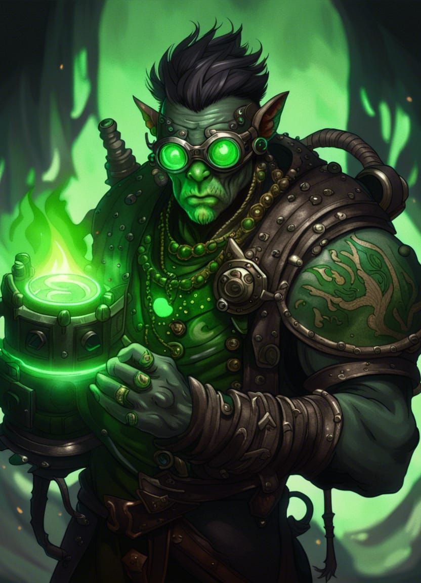 steampunk orc artificer - AI Generated Artwork - NightCafe Creator
