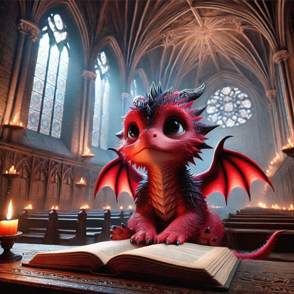 Lil' studious medieval dragon - Lil' studious medieval drago...