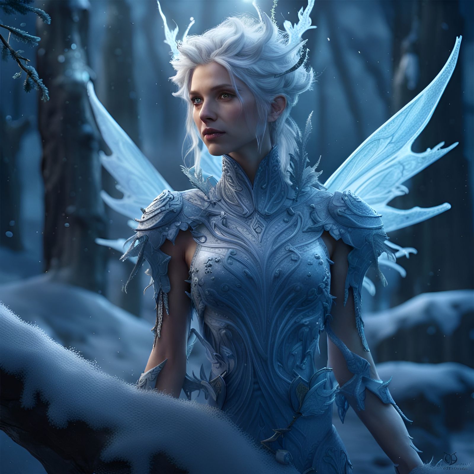 Frost fairy - AI Generated Artwork - NightCafe Creator