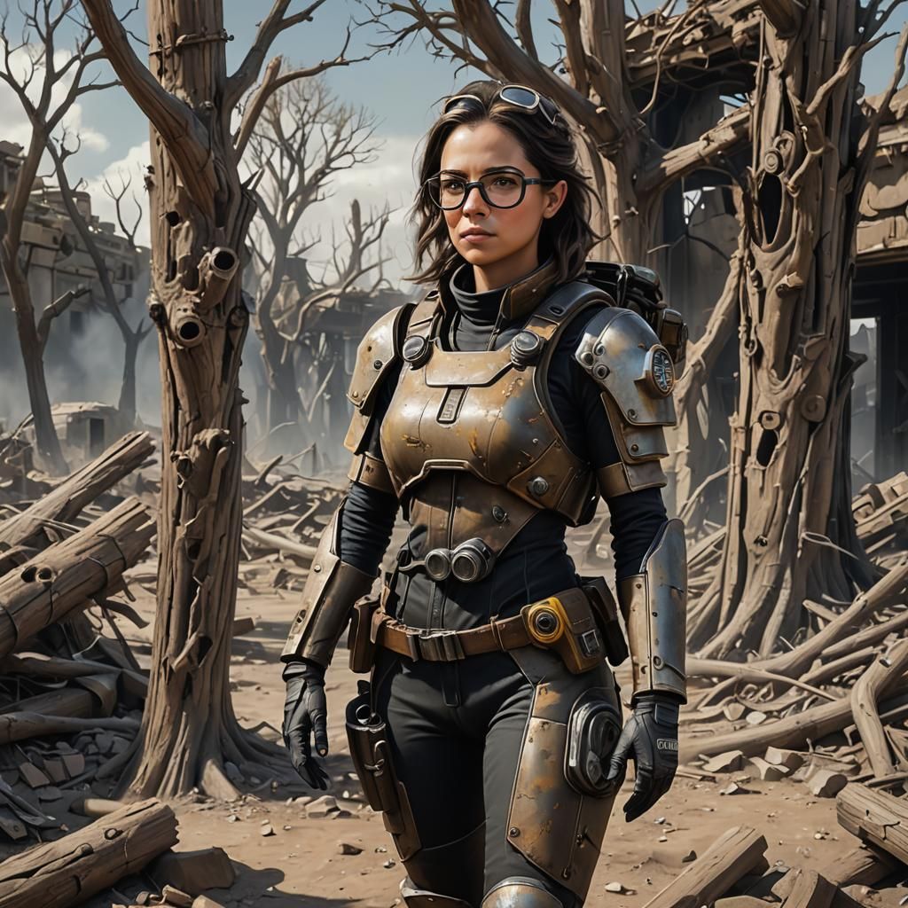 Fallout Tabletop-RPG character. Freshly free from the vault 303 Mylena is a cute brunette lady ...