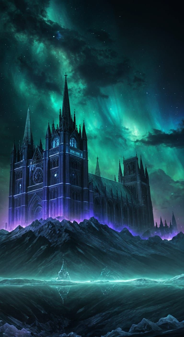 Ley Line Castle - Emerald Crystal Cathedral Under Sapphire S...