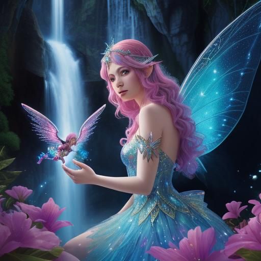 Amazingly Stunningly Beautiful colorful fancy fantasy fairy with ...