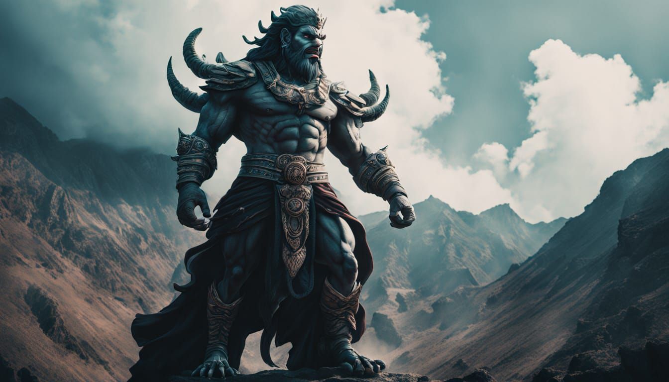 Epic Ravana Portrait: Hrithik Roshan as the King o... - AI Art