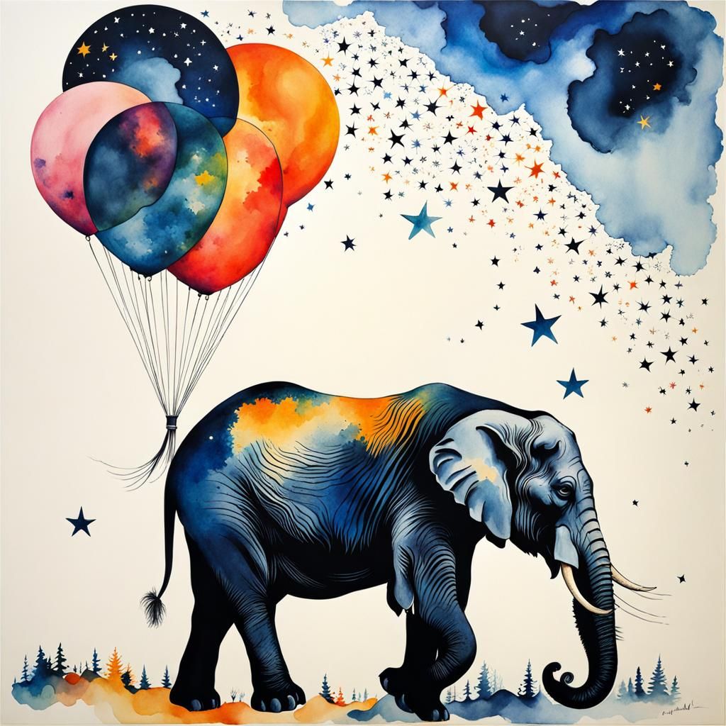 Blue elephant - AI Generated Artwork - NightCafe Creator