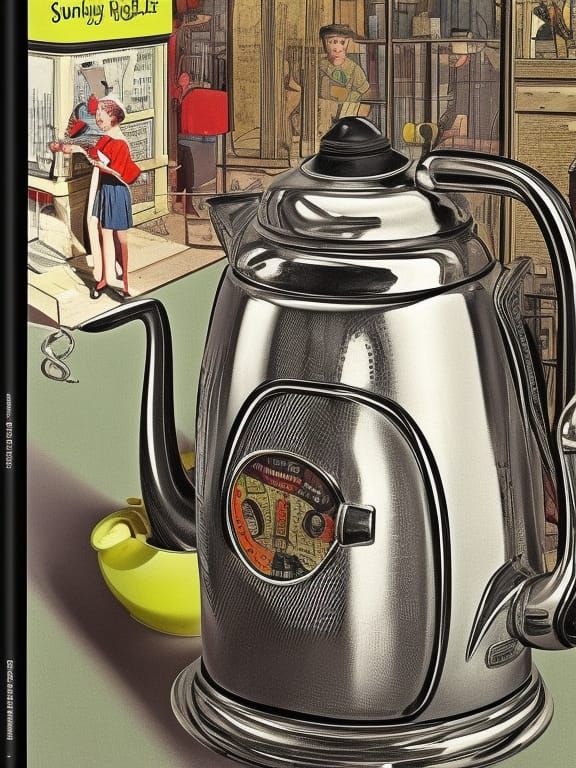 The kettle of 1950s dreams. - AI Generated Artwork - NightCafe Creator