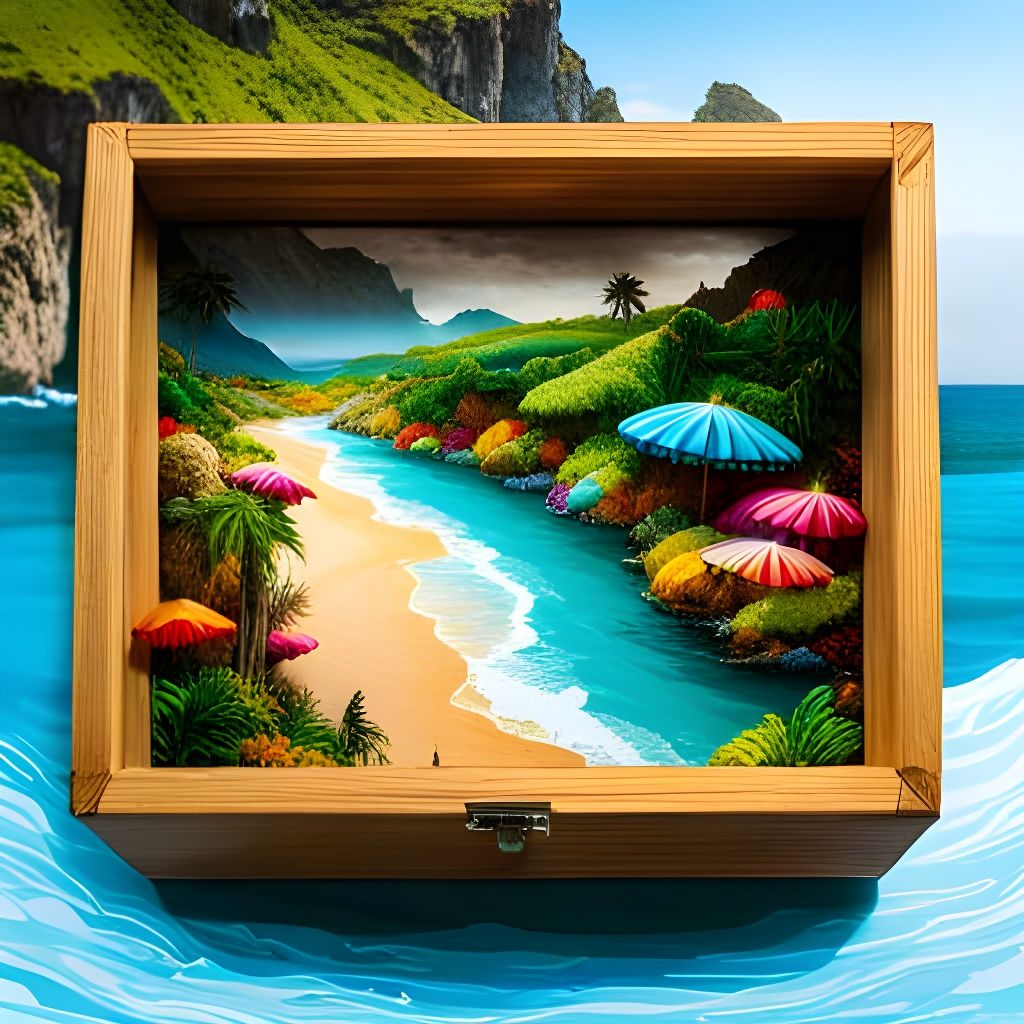 Beach in a Box - AI Generated Artwork - NightCafe Creator