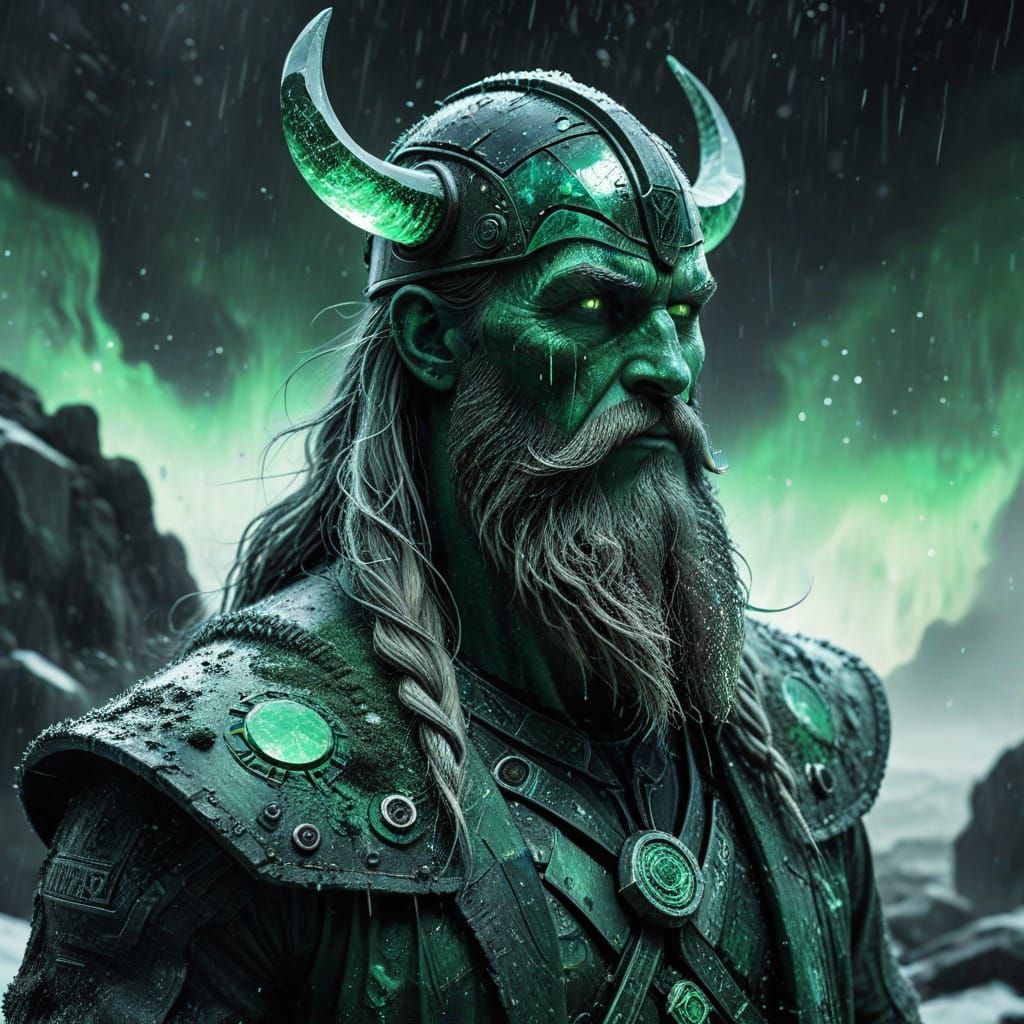 Nord - Viking Warrior in Apocalyptic Holographic Realm