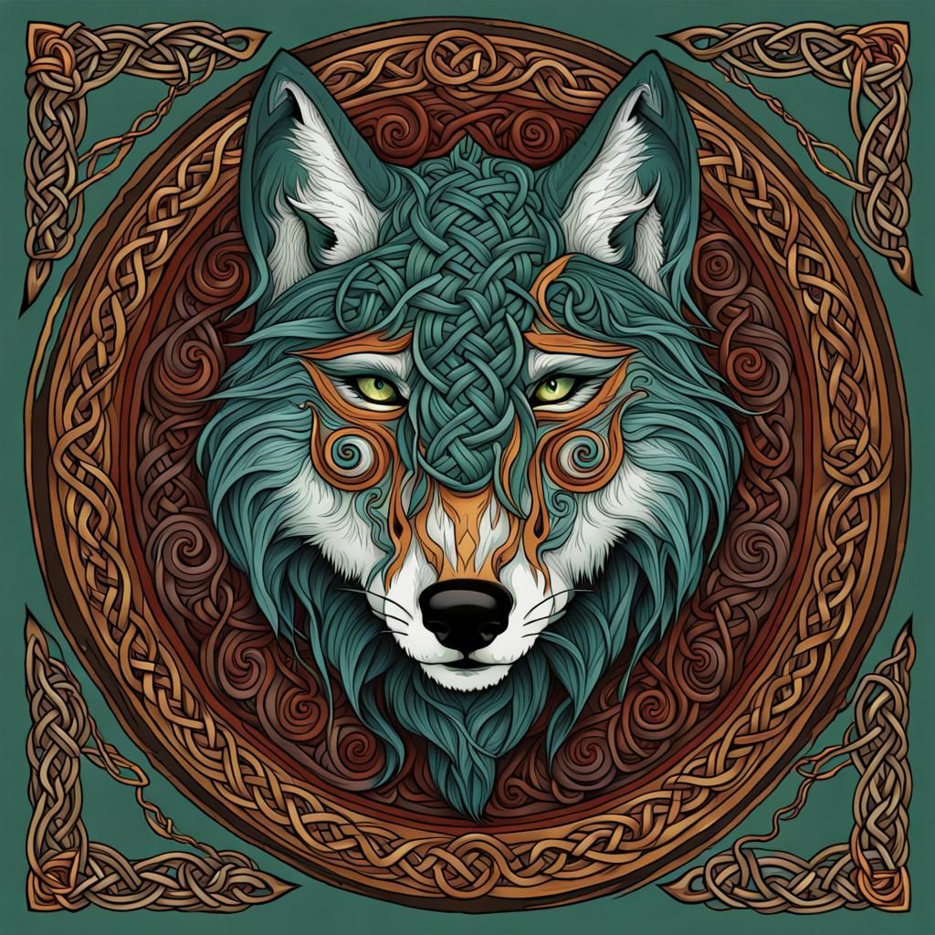 Celtic Wolf Head - AI Generated Artwork - NightCafe Creator