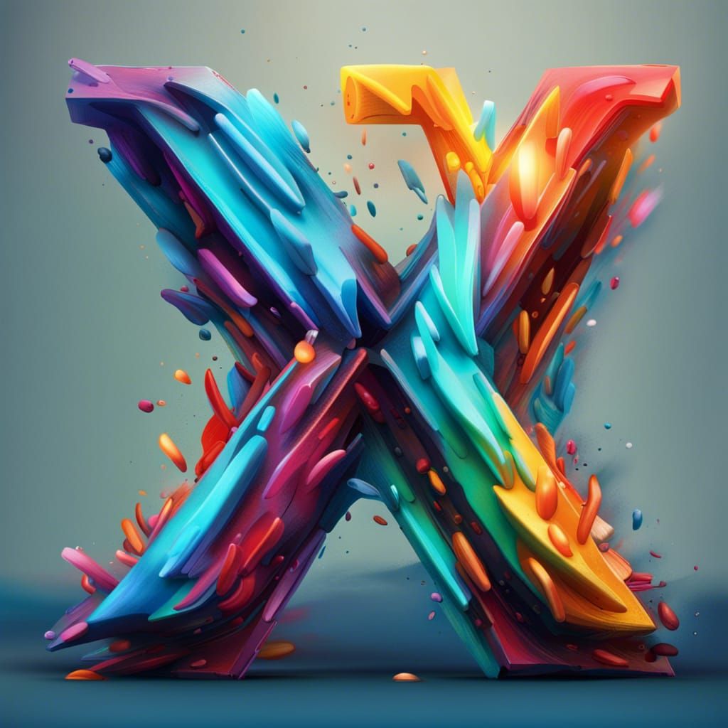 Letters W and X, W on top of X - AI Generated Artwork - NightCafe Creator