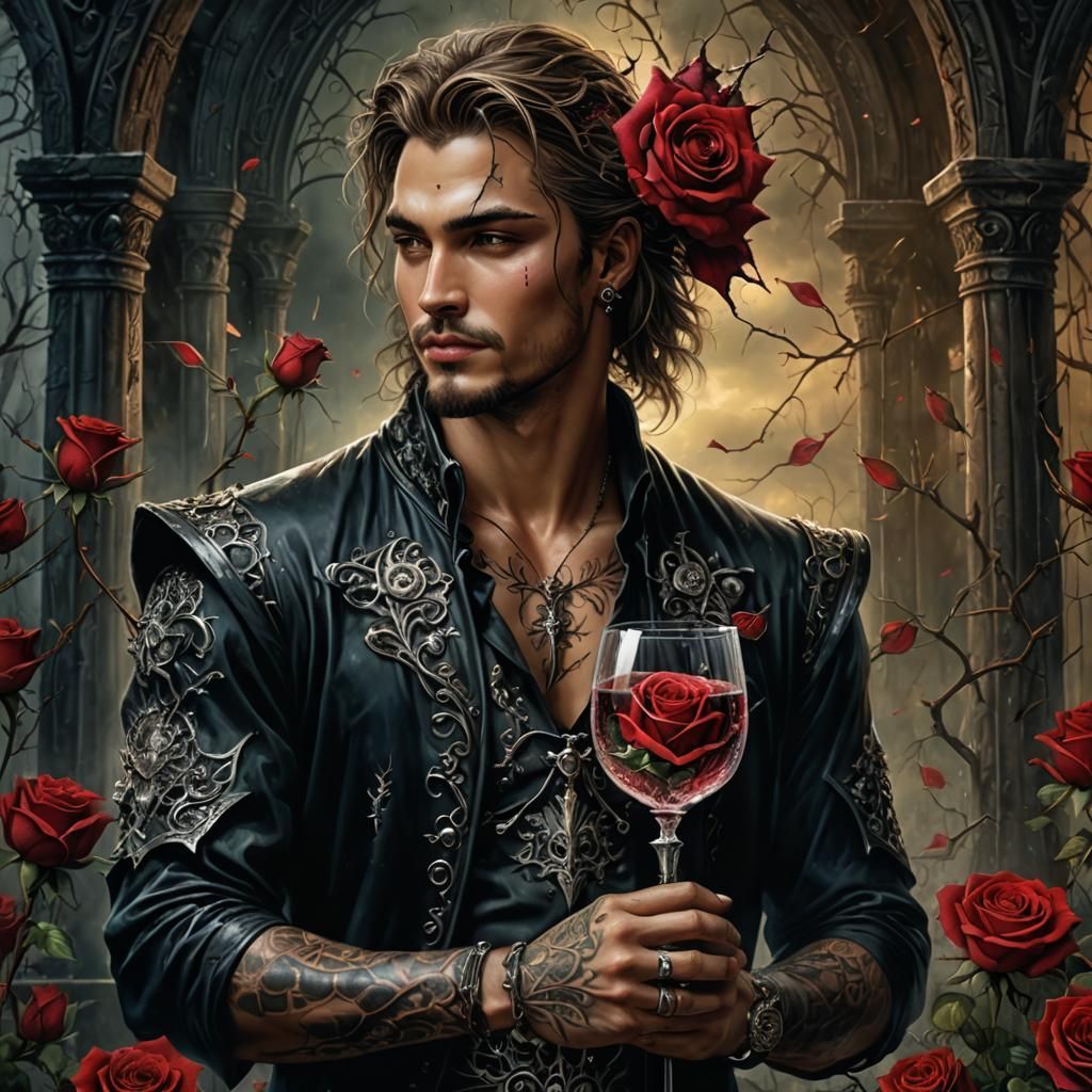A man serves a rose - AI Generated Artwork - NightCafe Creator