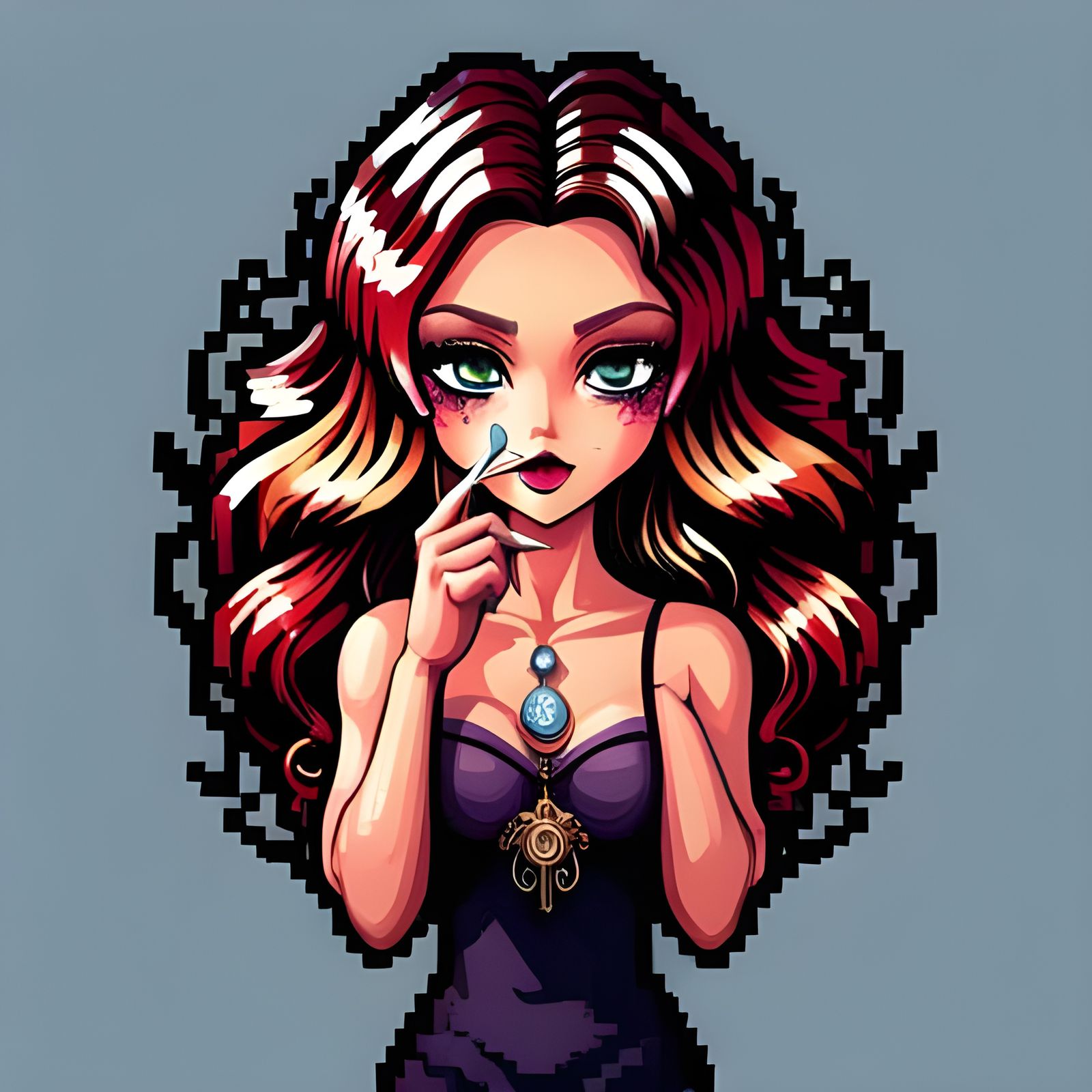 Pixel Lady - AI Generated Artwork - NightCafe Creator