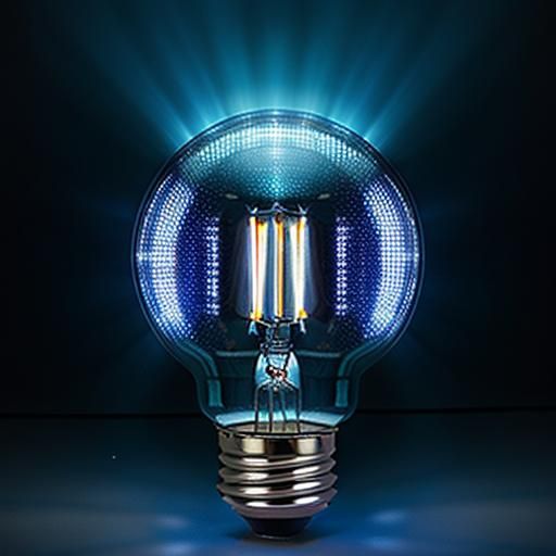 Glowing Halogen Blue Light Bulb - AI Generated Artwork - NightCafe Creator