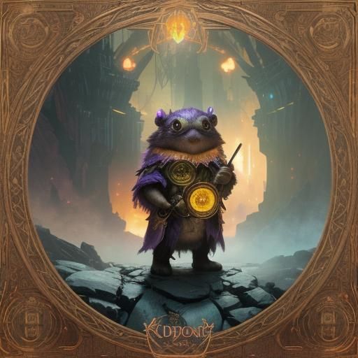 cute stuffed animal. dnd beholder. purple. - AI Generated Artwork ...