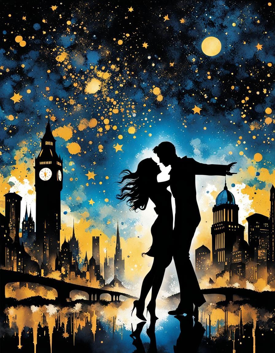 Eternal Tango: Love's Dance Beneath the Stars - AI Generated Artwork - NightCafe Creator
