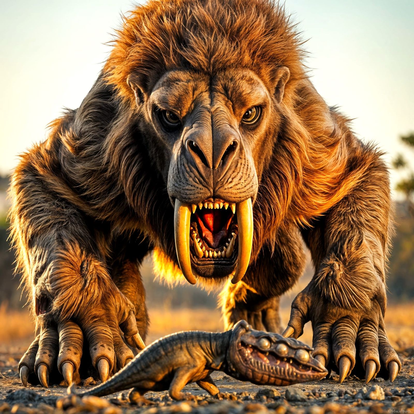 Prehistoric predictor creature and extinct