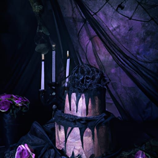 Goth Cake - AI Generated Artwork - NightCafe Creator