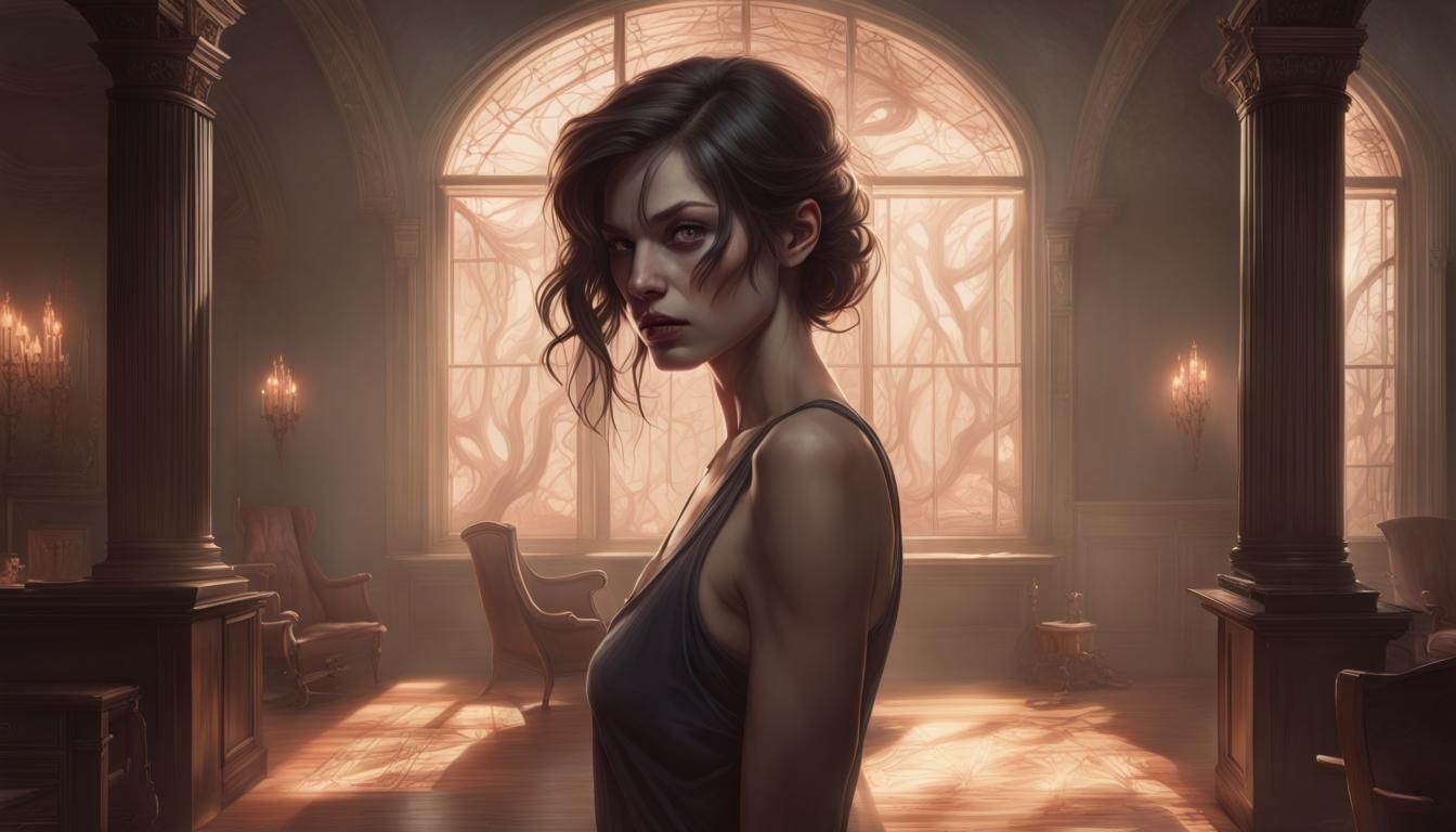 The Den of Evil: A room lit by ghostly lights reveals the presence of a ...