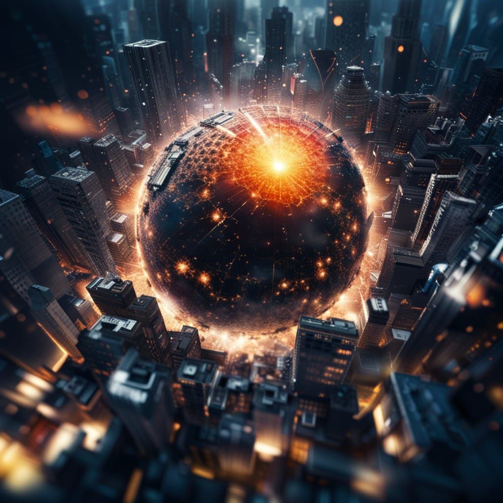 city planet exploding in the space - AI Generated Artwork - NightCafe ...