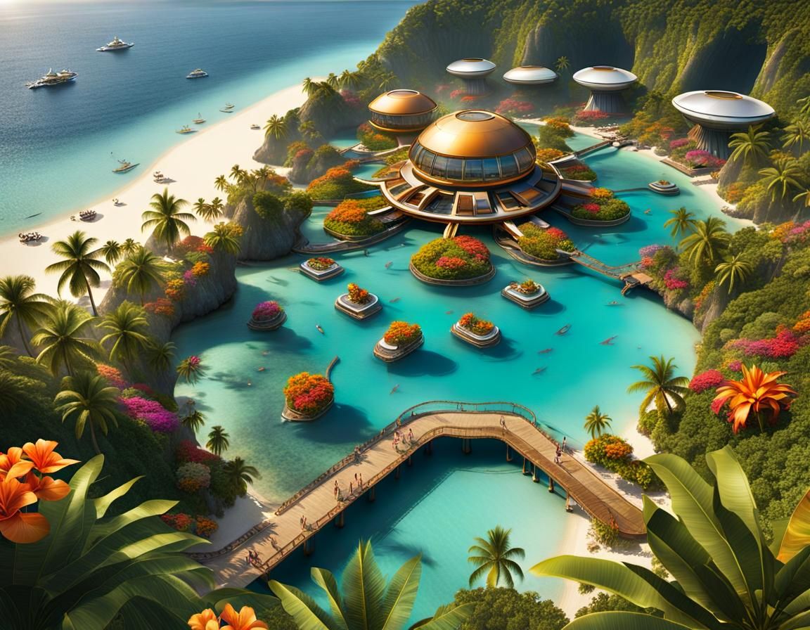 Island Oasis - AI Generated Artwork - NightCafe Creator