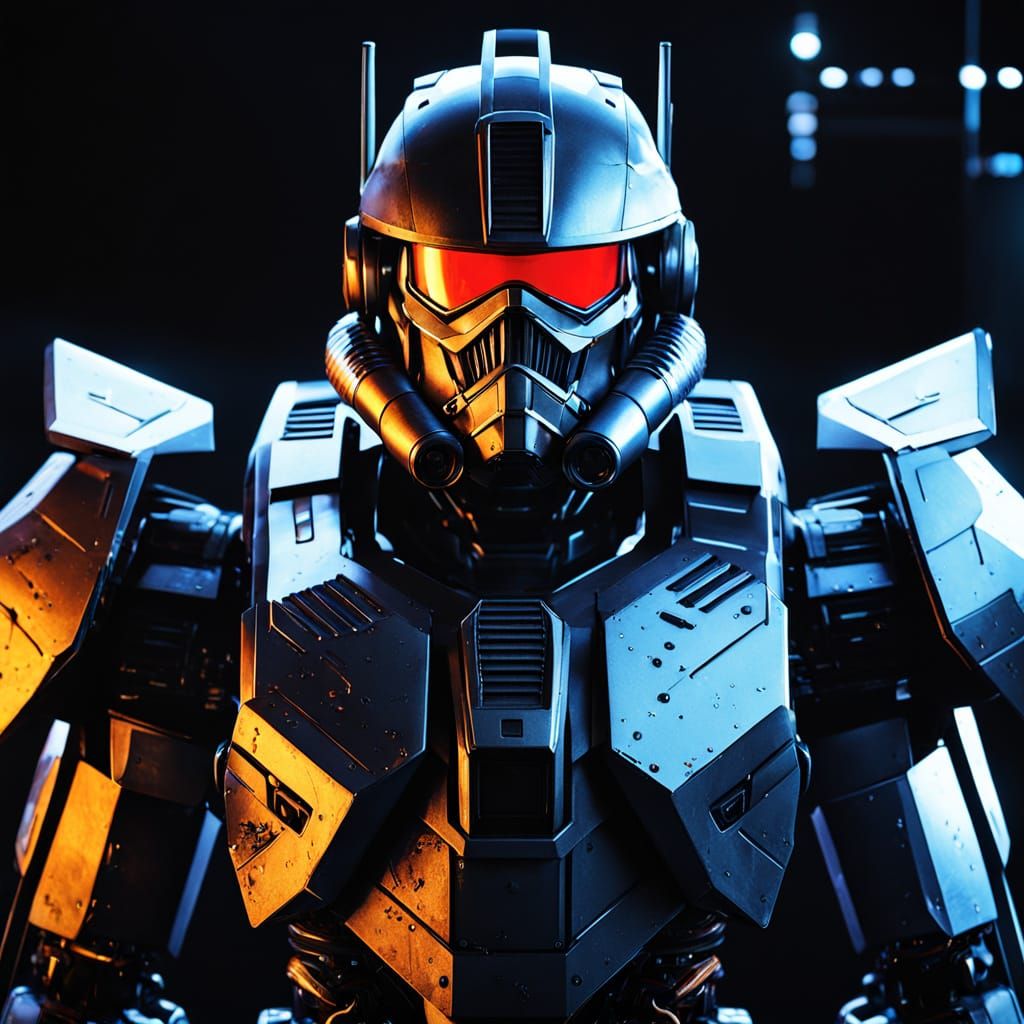 Transformer Robot as TIE Fighter Soldier in Sci-Fi... - AI Art