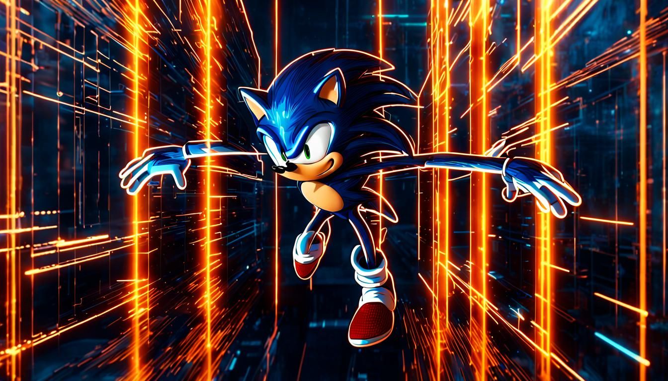 Sonic Internet Glitch 3 - AI Generated Artwork - NightCafe Creator