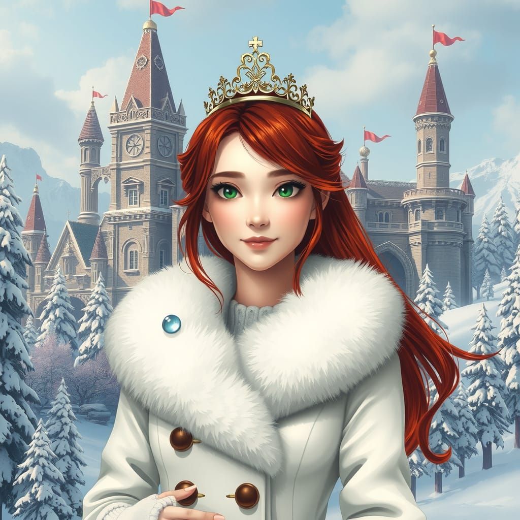 Winter Akane - Elegant Winter Princess in Photorealistic Sty...