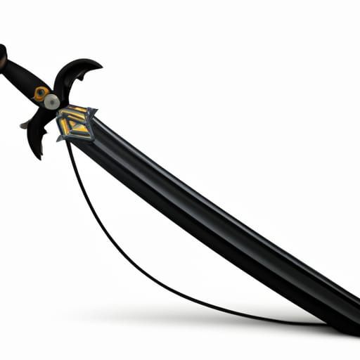 Black obsidian longsword with opulent trim - AI Generated Artwork ...