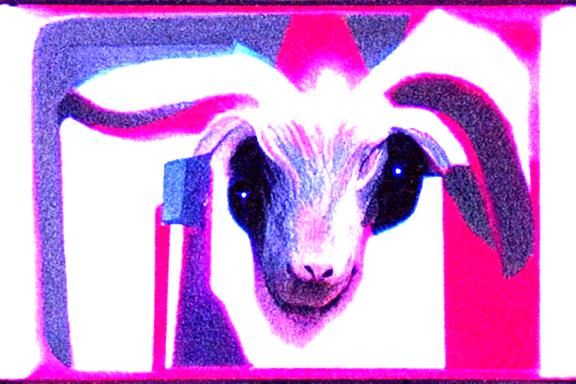 Portrait of an electronic goat - AI Generated Artwork - NightCafe Creator