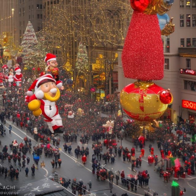 Christmas Parade - AI Generated Artwork - NightCafe Creator