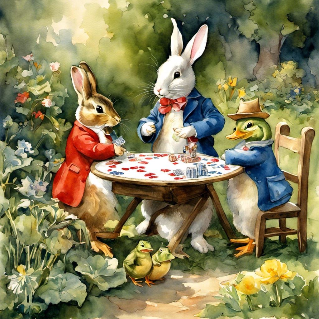 Beatrix Potter Watercolor - AI Generated Artwork - NightCafe Creator