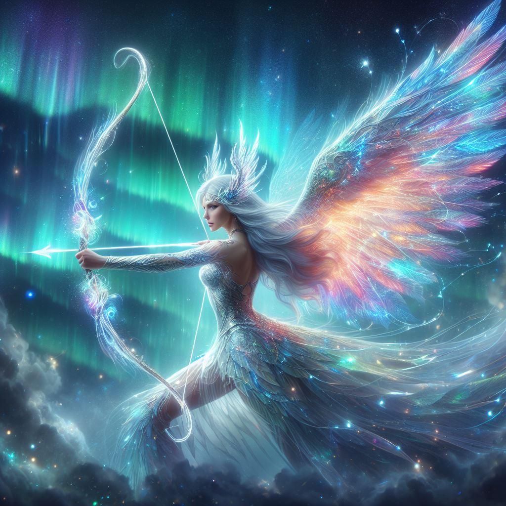 Celestial Winged Archer - AI Generated Artwork - NightCafe Creator