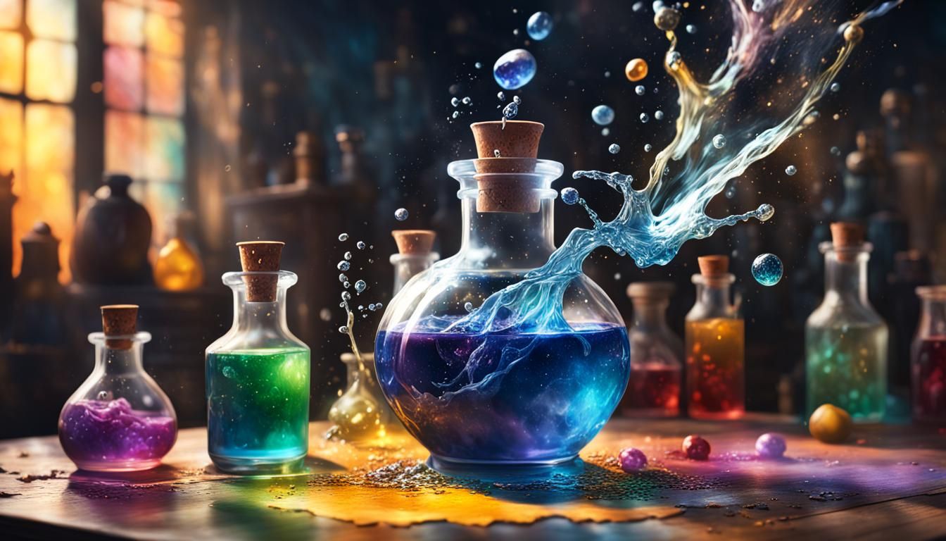 Potions Magiques - Magic Colors - AI Generated Artwork - NightCafe Creator