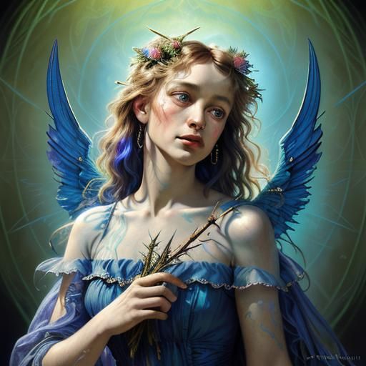 Blue angel - AI Generated Artwork - NightCafe Creator