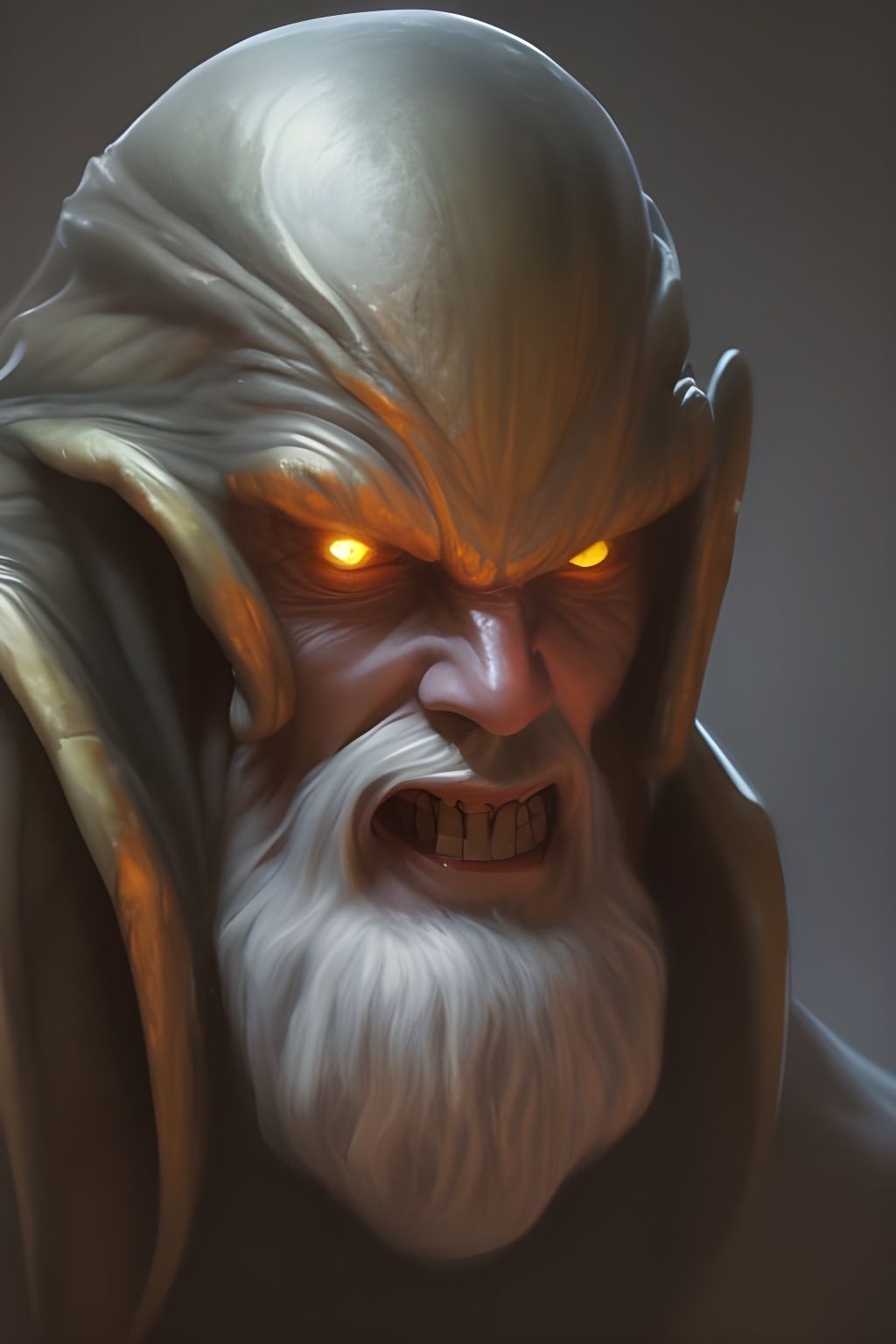 a masterpiece painting of a portrait of a strange looking wizard ...