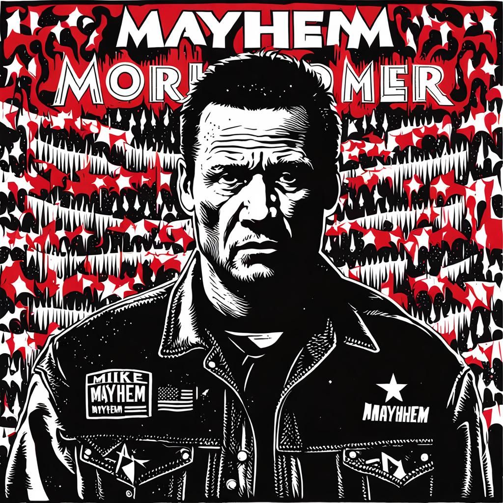 "Mayhem" Mike McMurder - AI Generated Artwork - NightCafe Creator
