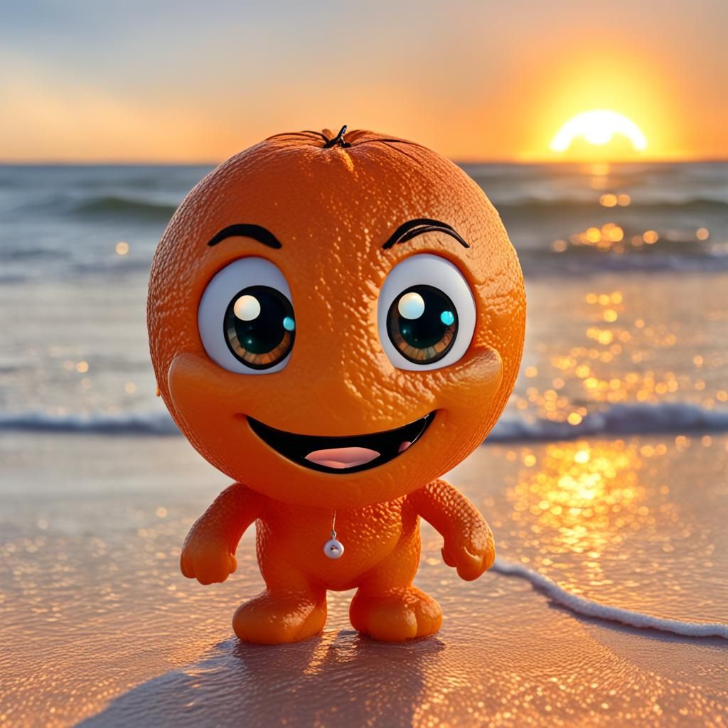 a chibi orange - AI Generated Artwork - NightCafe Creator