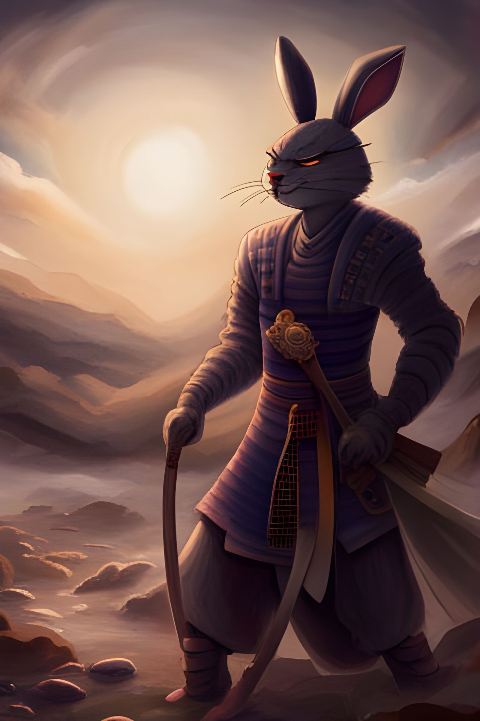 Usagi: The Samurai Rabbit - AI Generated Artwork - NightCafe Creator