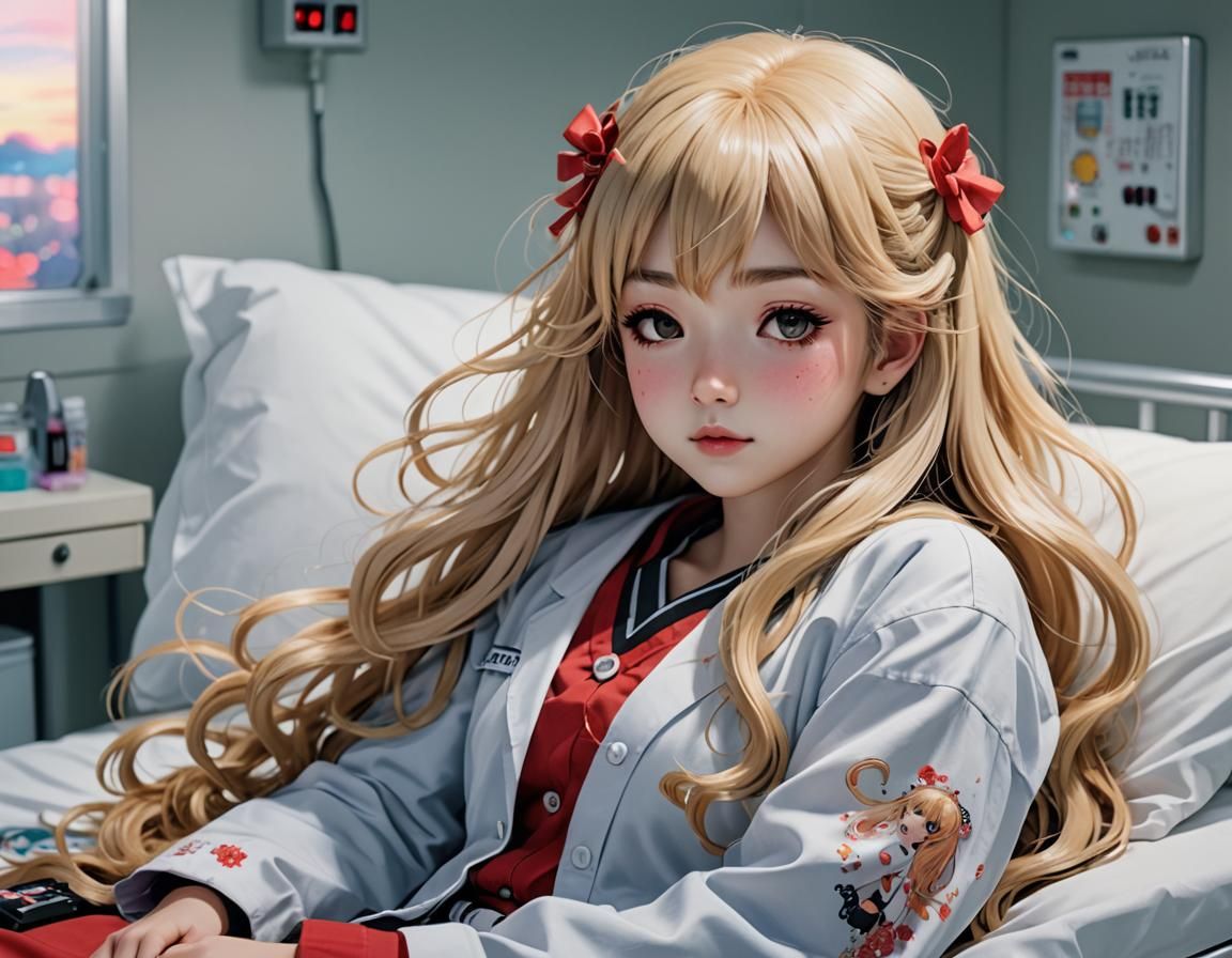 Petite anime character, Junko Mizuno-inspired art style, luscious long ...