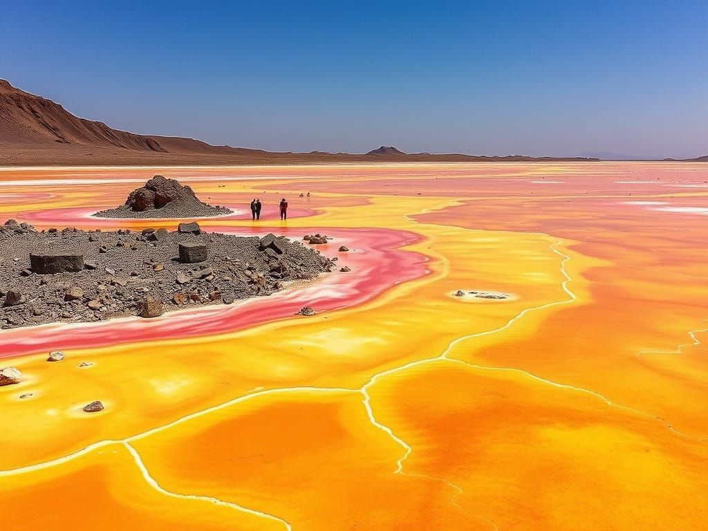 Surreal Danakil Depression Landscape in Vibrant Hu... - AI Art